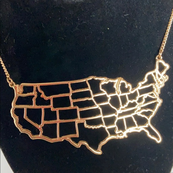 Jewelry | Map Of United States Necklace | Poshmark